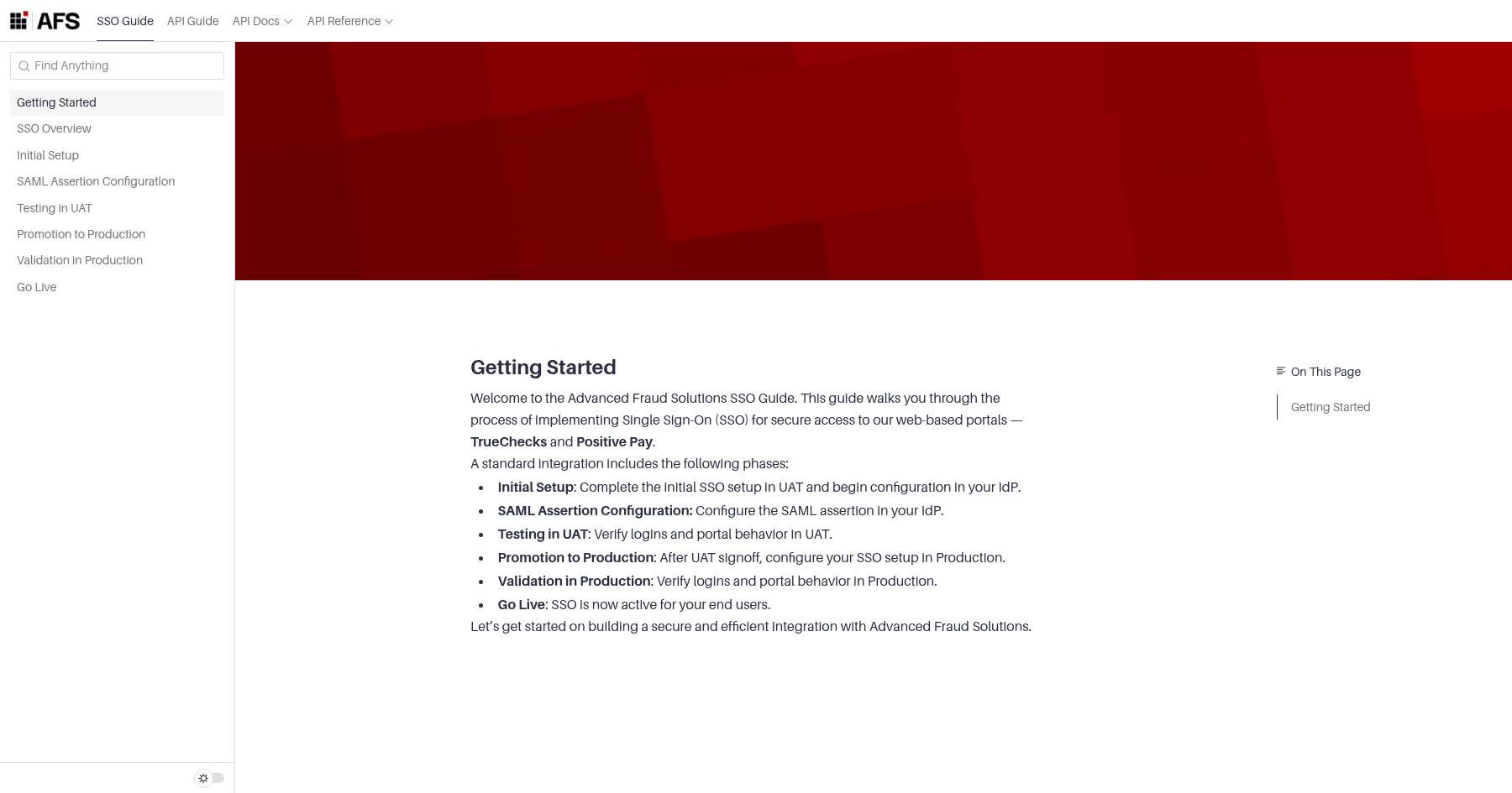Getting Started | SSO Guide