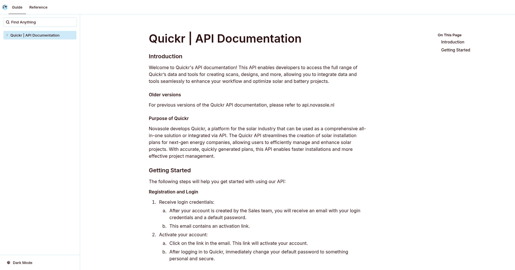 Quickr | API Documentation | Guide