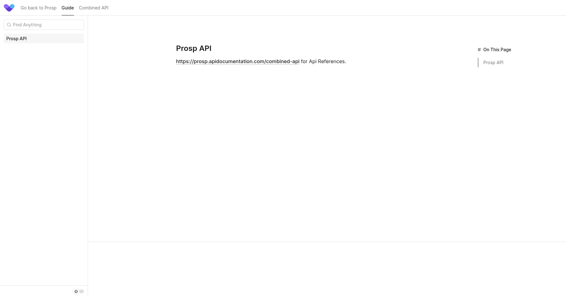 Prosp API